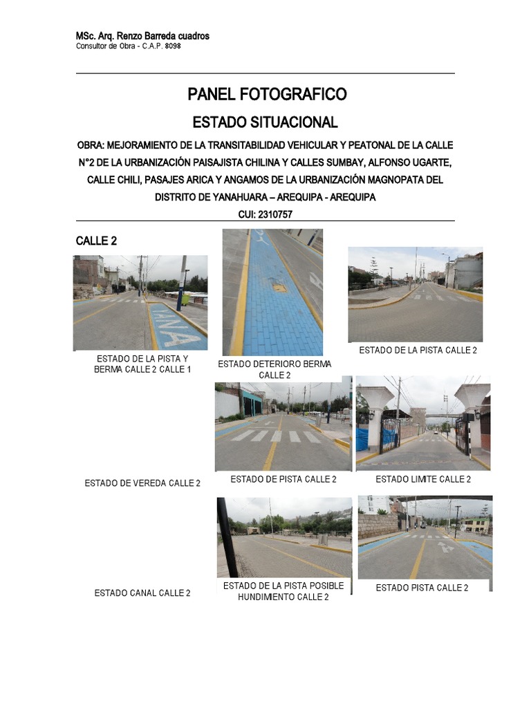 PANEL FOTOGRAFICO - Transitabilidad Paisajista - Mayo 2023 | PDF