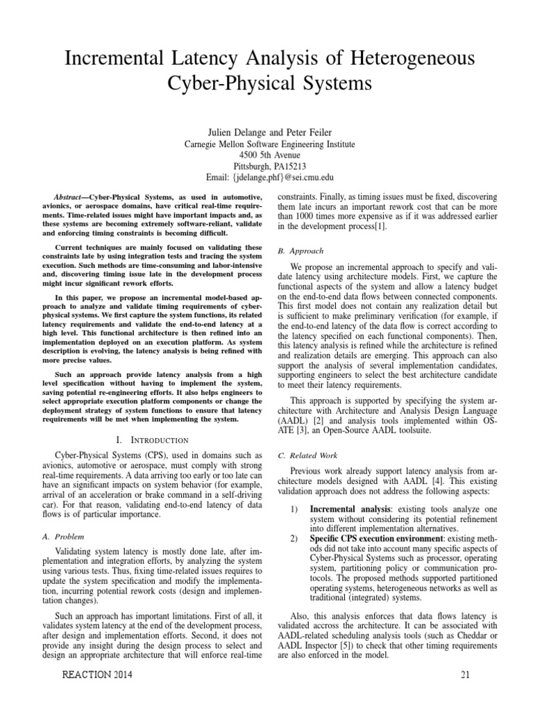 Incremental REACTION 2014 | PDF | Latency (Engineering) | System