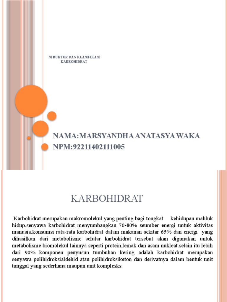 Klasifikasi Karbohidrat | PDF