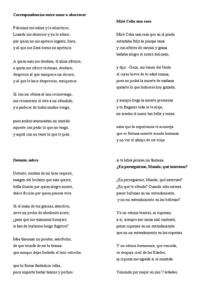 Sonetos de Sor Juana | PDF Sonetos de Sor Juana | PDF