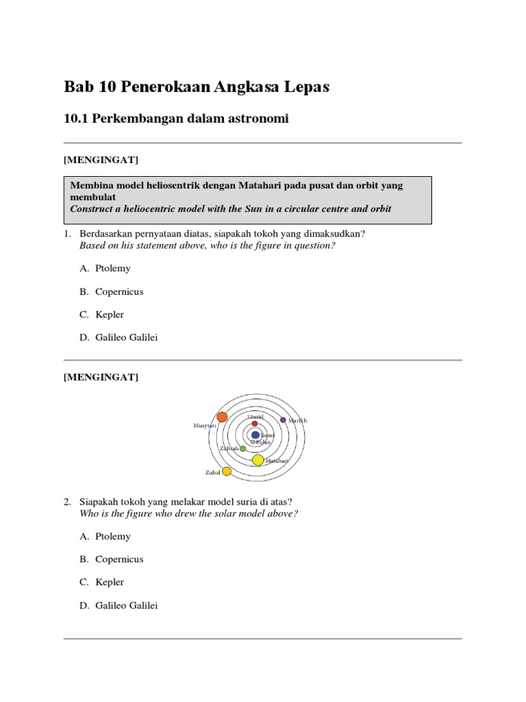 Science - F3 Sains - BAB 10 - 2022 | PDF