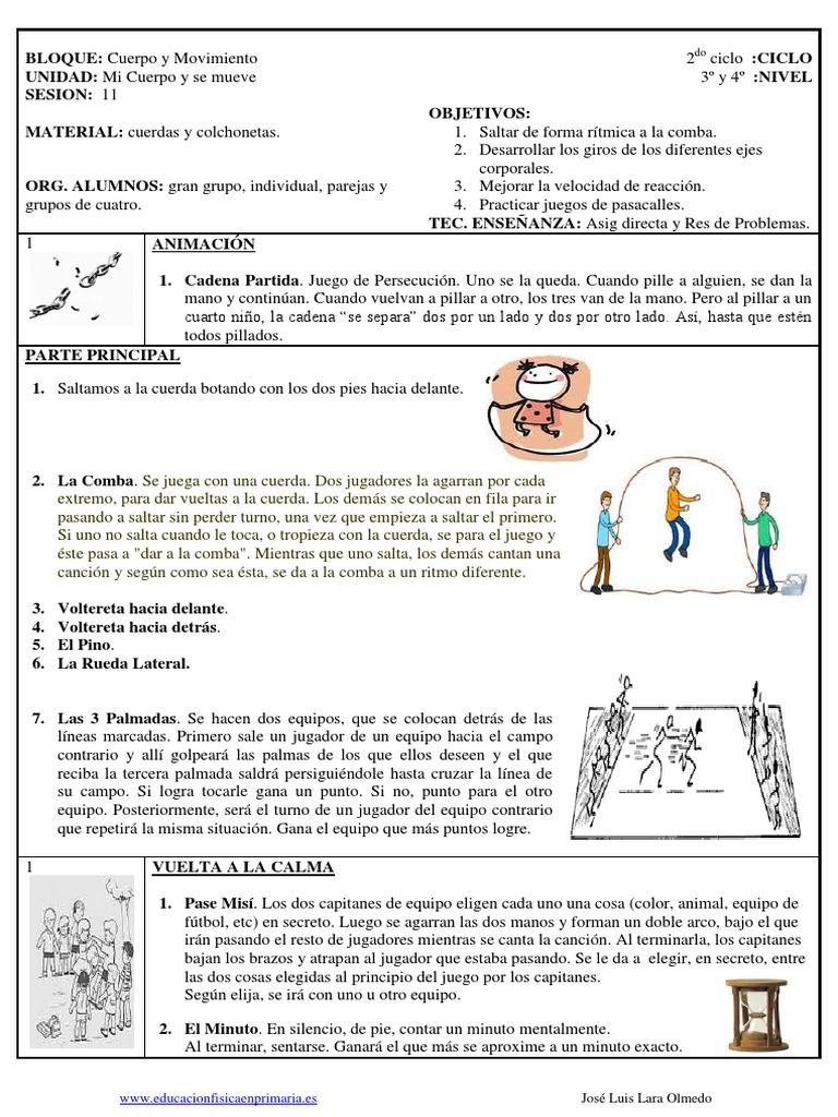 Actividades de Movimiento en Primaria | PDF