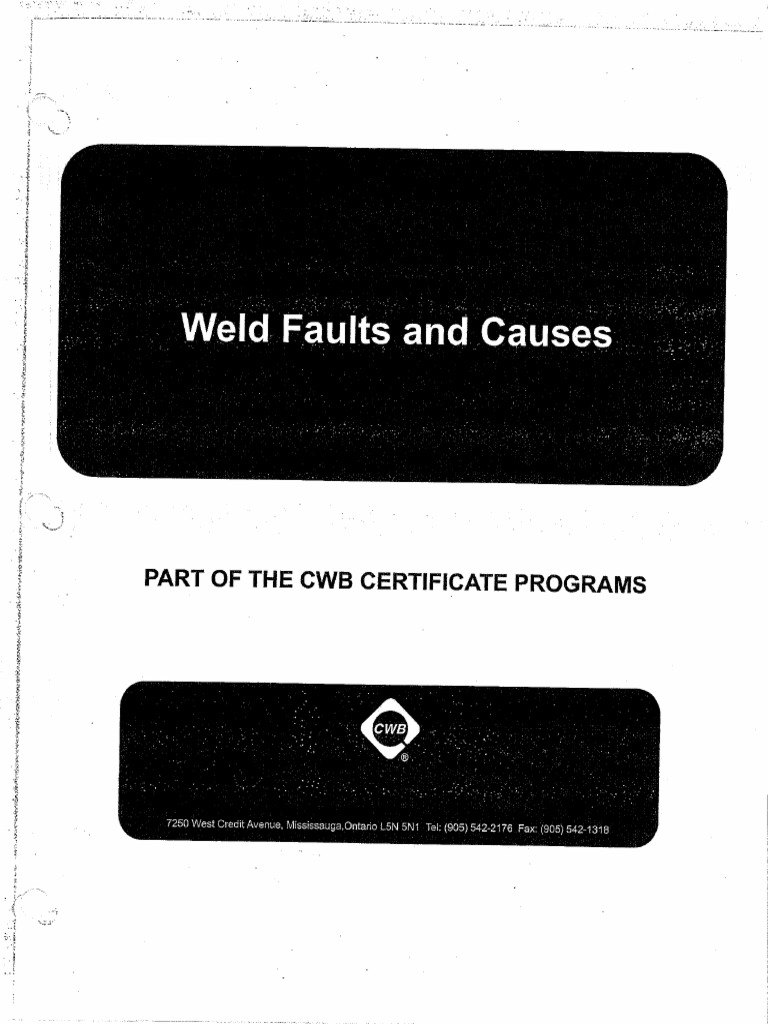 Module 10 - Weld Faults & Causes | PDF