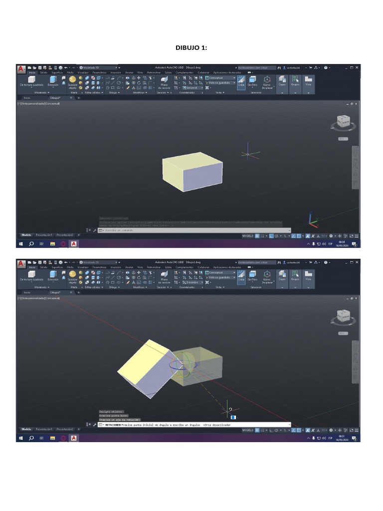 Rotación 3D Autocad | PDF