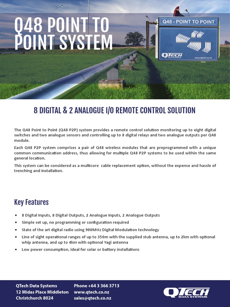 Datasheet Q48 Point To Point (PD8630) | PDF | Antenna (Radio) | Switch
