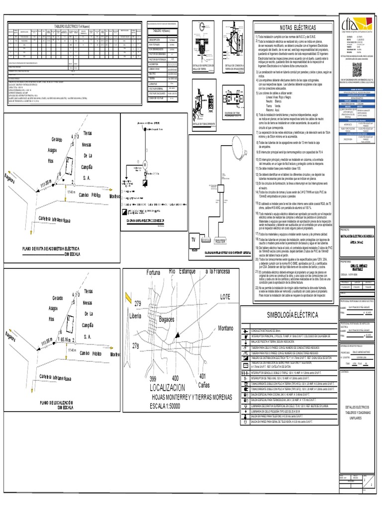 2.planos de Detalles Electricos | PDF | Corriente eléctrica | voltaje