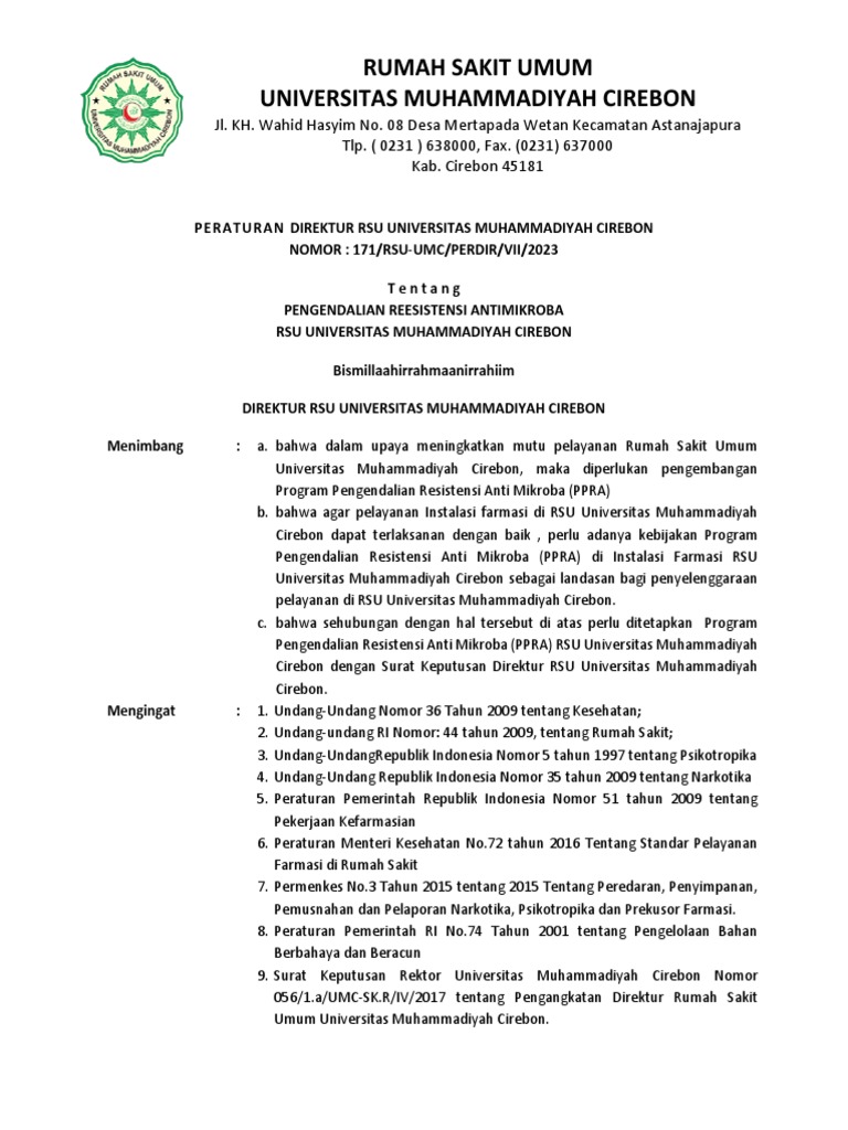 Panduan Penatagunaan AntiMikroba Dan Kebijakan Program Pengendalian ...
