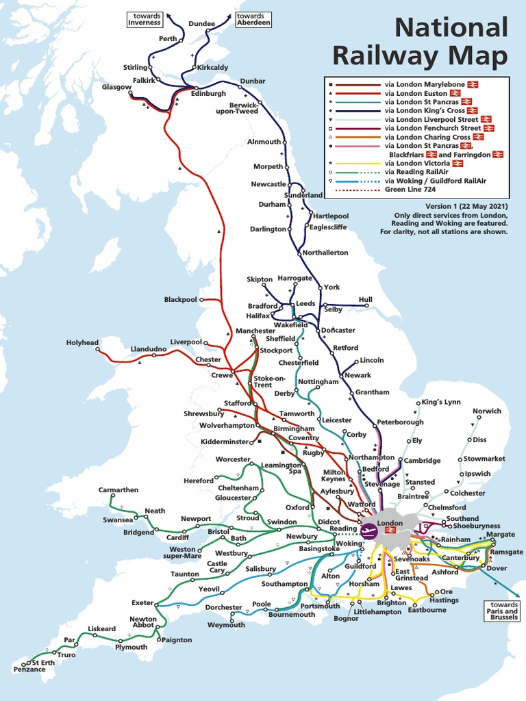 LHR National Rail Map | PDF | English Football Club Statistics ...