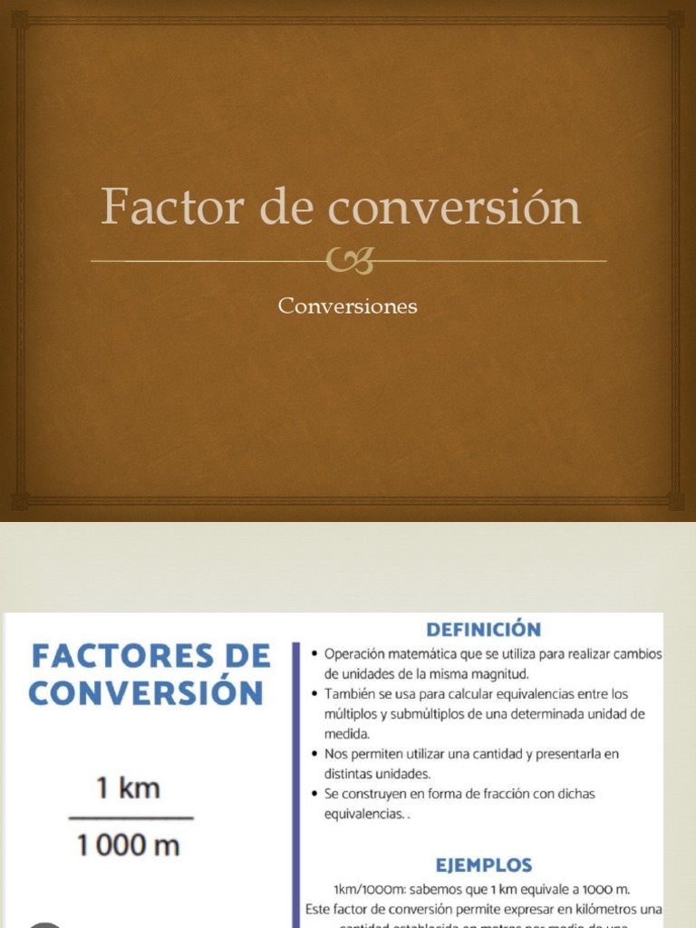 Factor de Conversión | PDF
