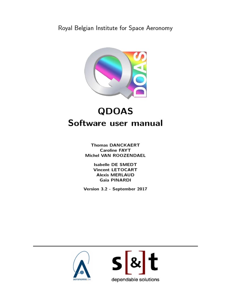 QDOAS Manual | PDF | Library (Computing) | Absorption Spectroscopy