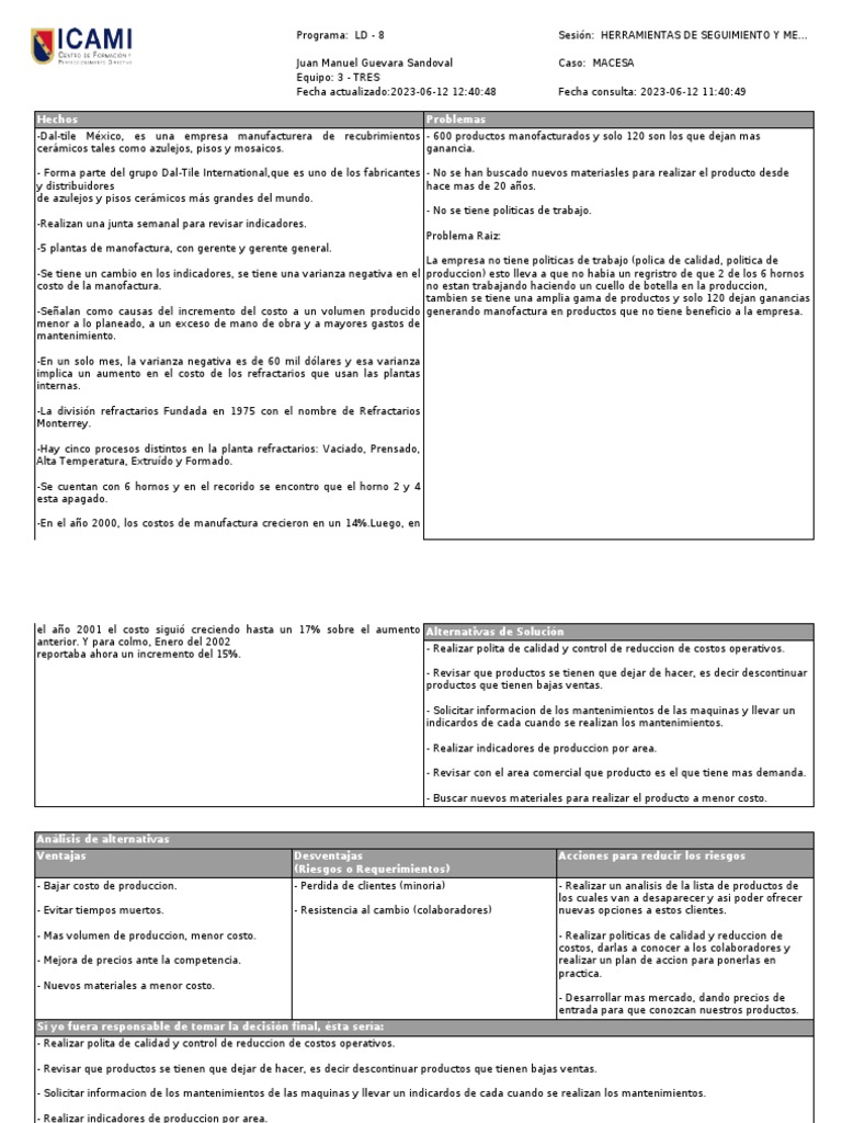 MACESA | PDF | Business | Economias