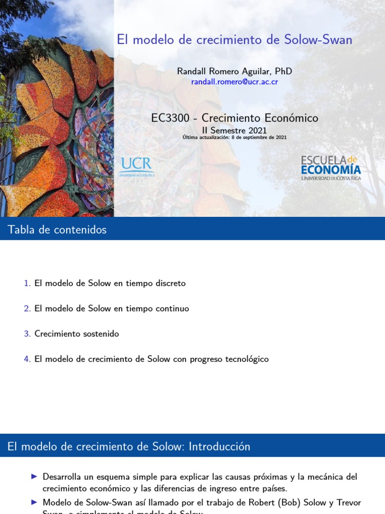 Tema 02 Solow Swan | PDF | Crecimiento económico | Función de producción