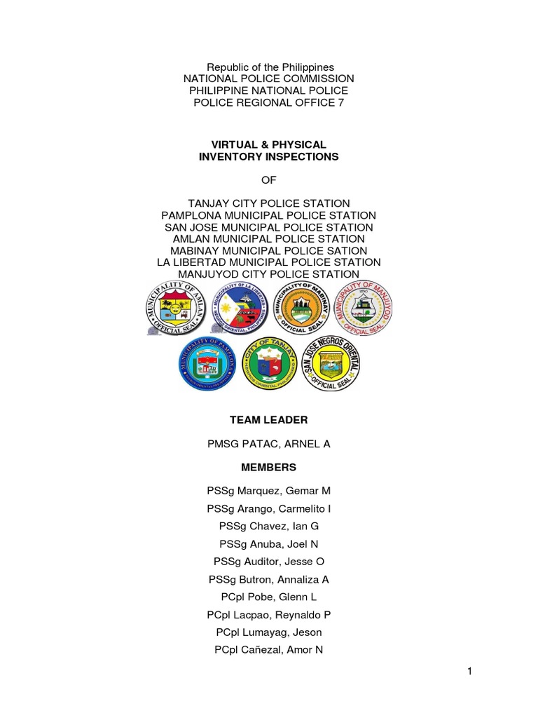 PNP Logistics Final Narrative Report BLC | PDF