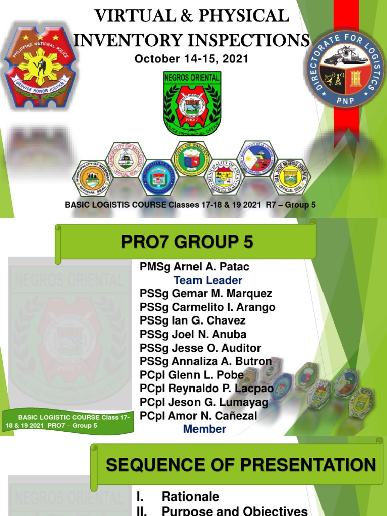 PNP Logistics Presentation of Inventory Taking | PDF