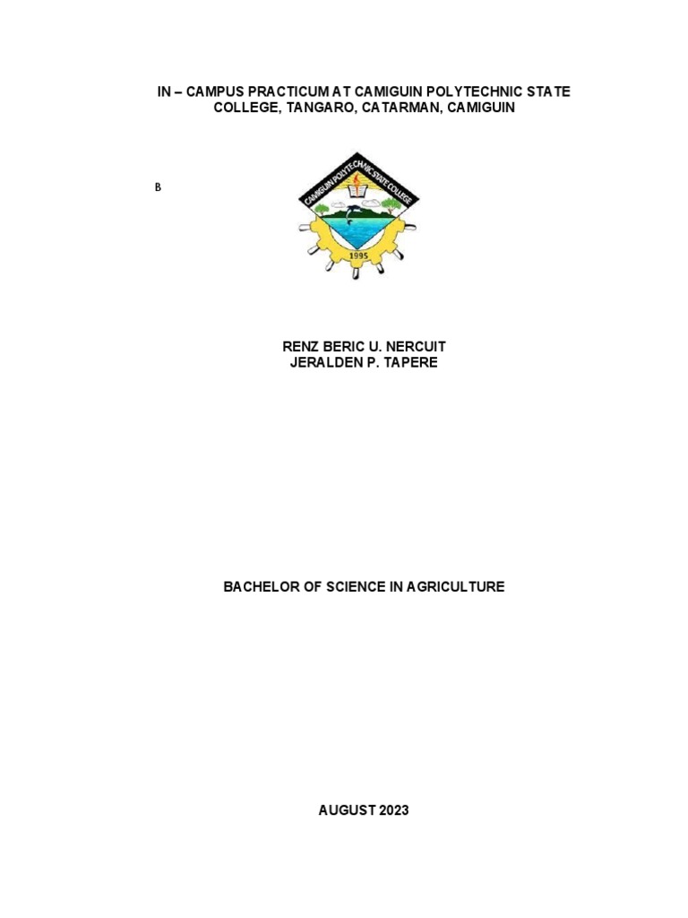 NERCUIT TAPERE Practicum Report Template | PDF | Rice | Engineering