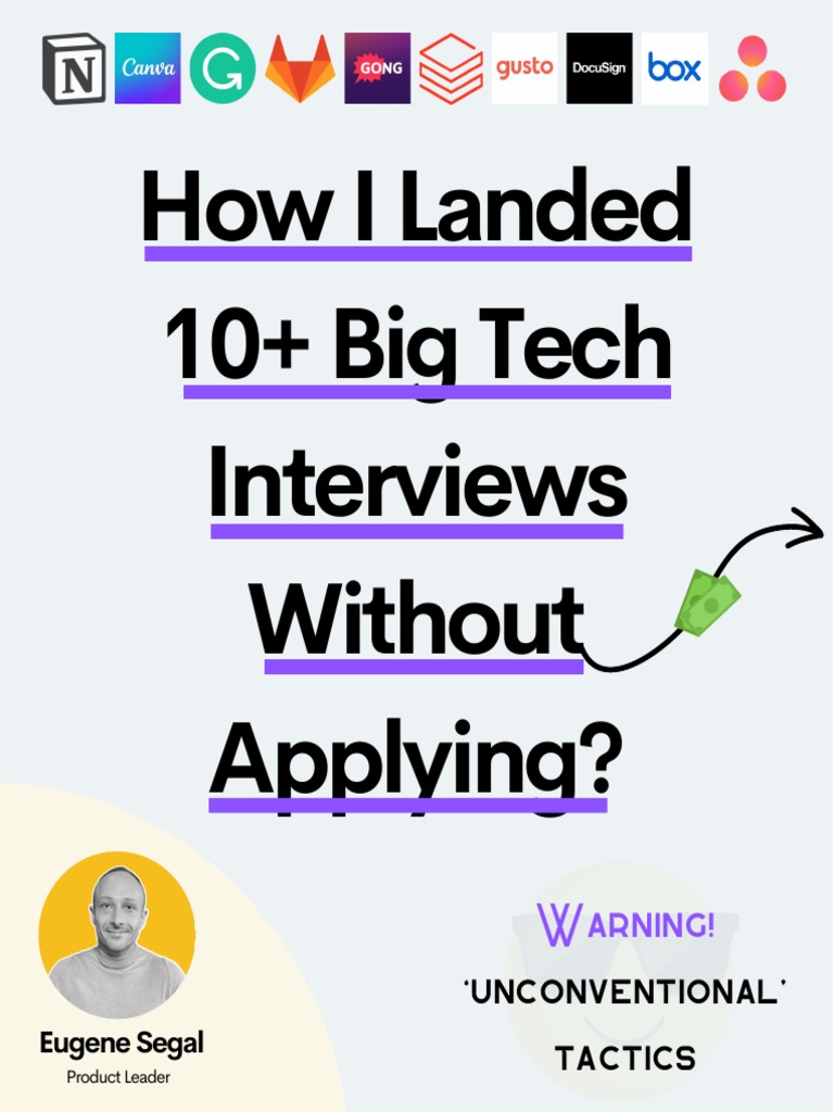 How I Landed 10 Big Tech Interviews Without Applying 1681680167 | PDF ...