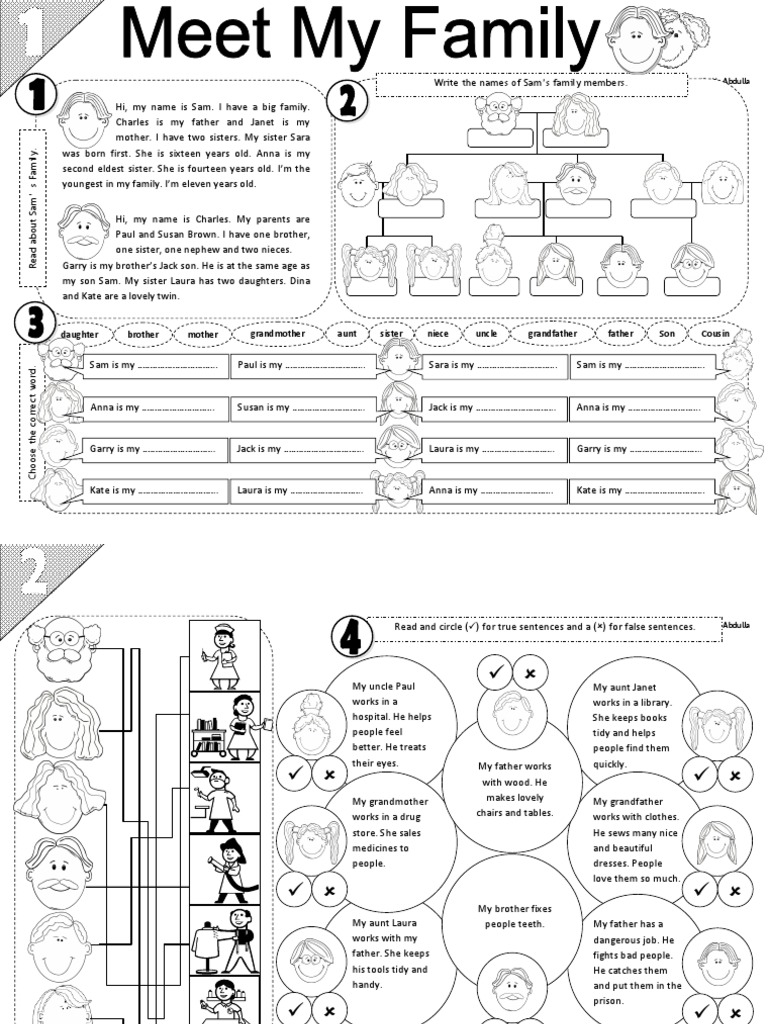 Present Simple - Meet My Family | PDF