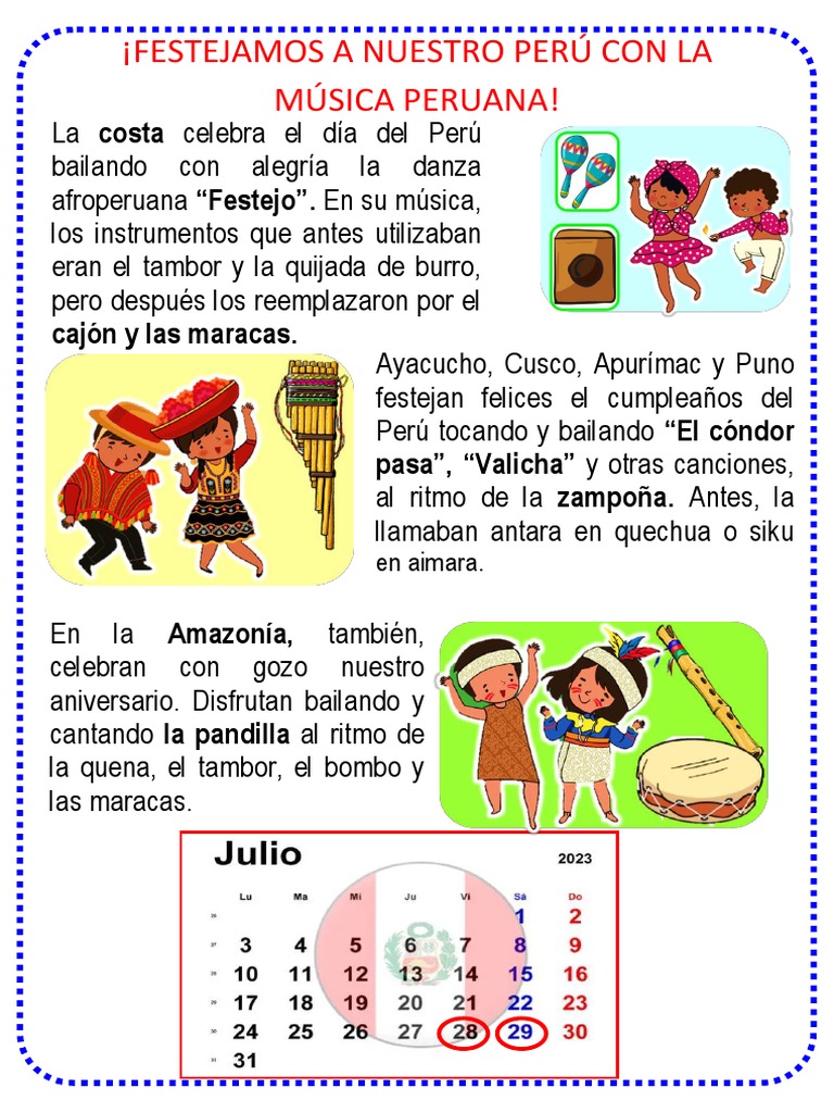¡Festejamos A Nuestro Perú Con La Música Peruana!: Cajón y Las Maracas ...