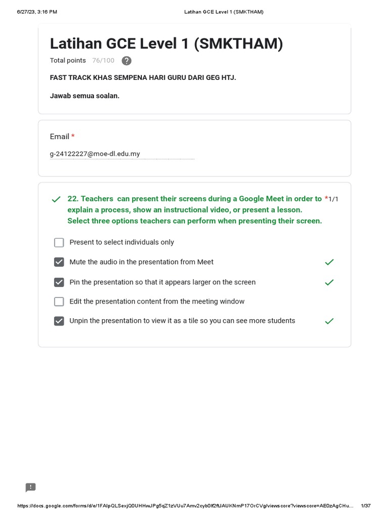 Jawapan Latihan Gce Level 1 (Smktham) | PDF | Gmail | Textbook Jawapan Latihan Gce Level 1 (Smktham) | PDF | Gmail | Textbook