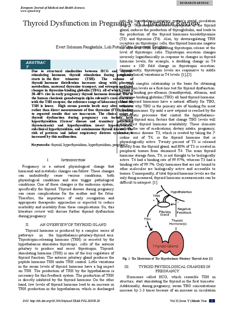 6e - Thyroid Dysfunction in Pregnancy A Literature Review (Perbaiki Dafpus) | PDF | Thyroid ...