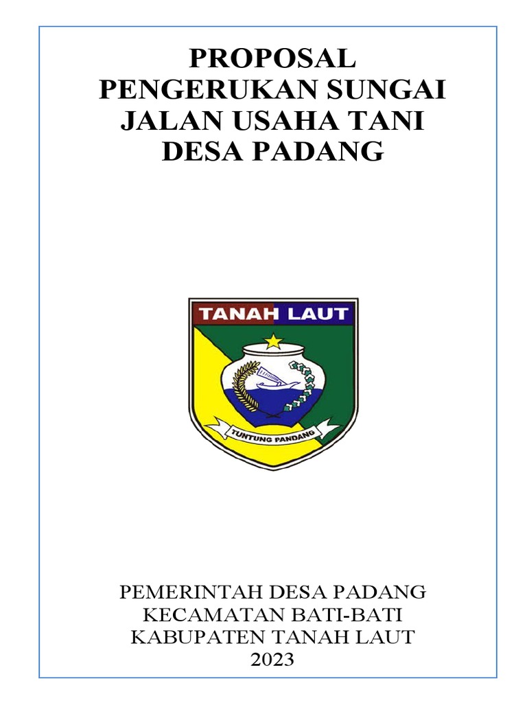 Proposal Pengerukan Sungai | PDF
