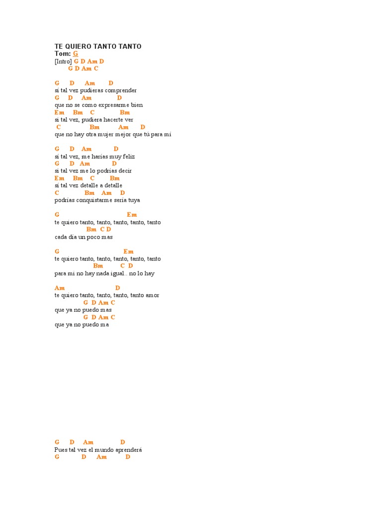 Te Quiero Tanto Tanto | PDF