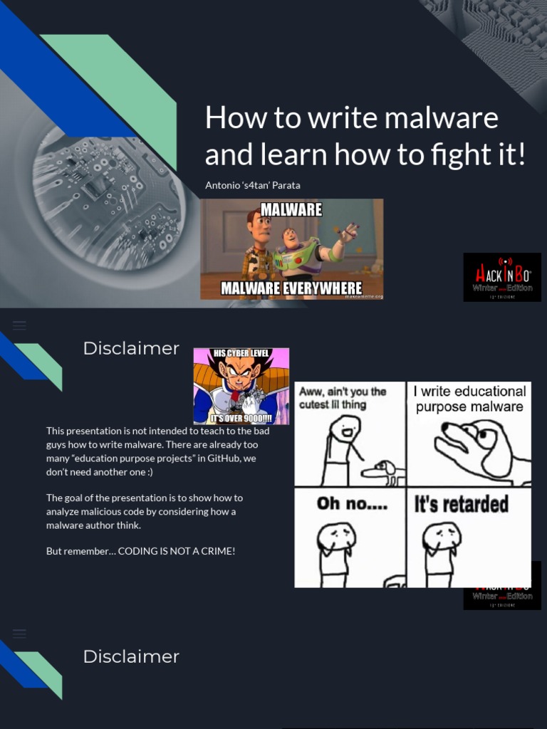 How To Write Malware And Learn How To Fight It Pdf Malware Pointer Computer Programming