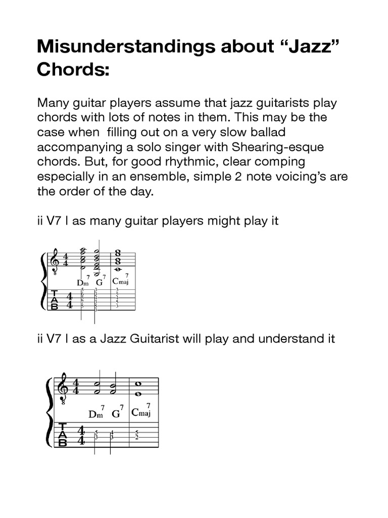 Jazz Guitar: Mastering 2-Note Chords | PDF