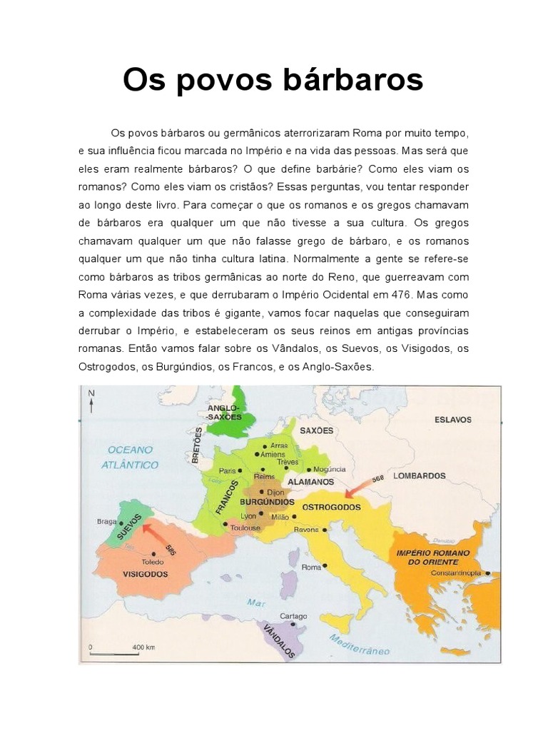 Os Povos Bárbaros | PDF | Roma Antiga | Feudalismo