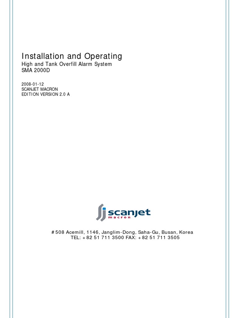 SMA 2000 Manual | PDF | Relay | Switch