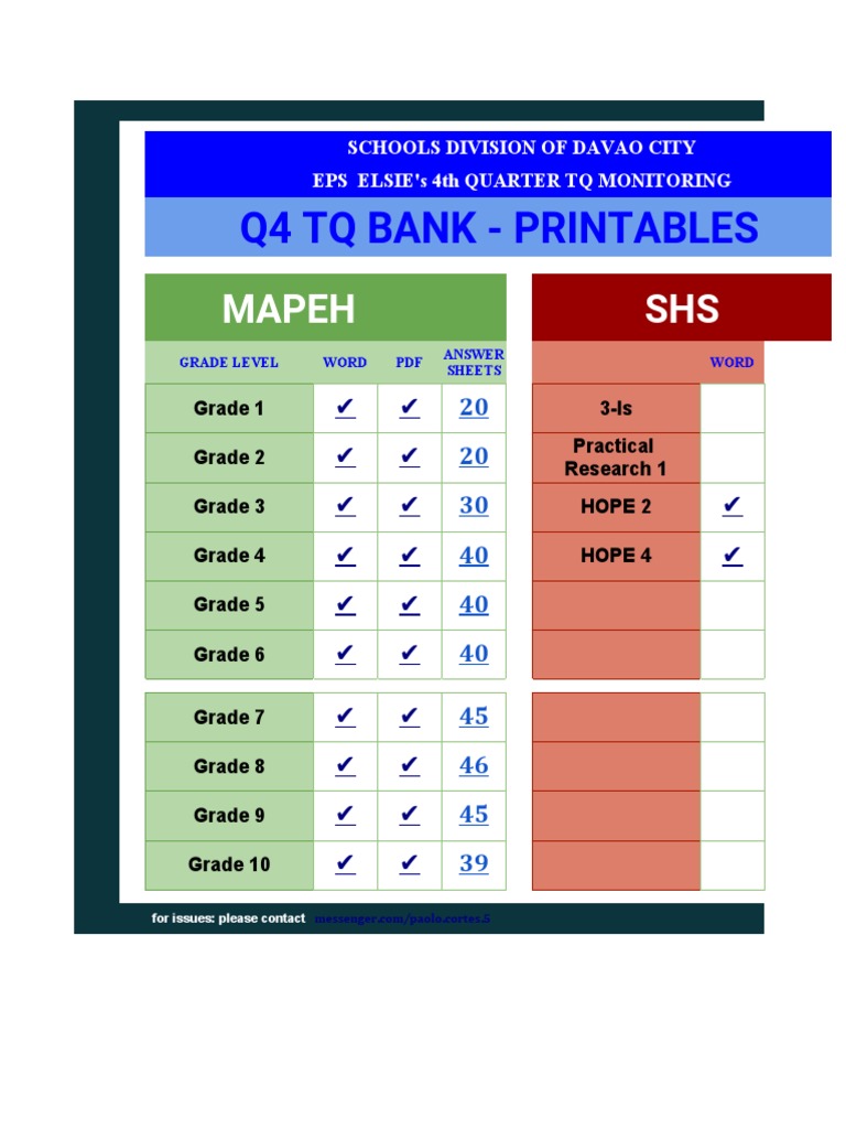 Q4 TQ Printables | PDF
