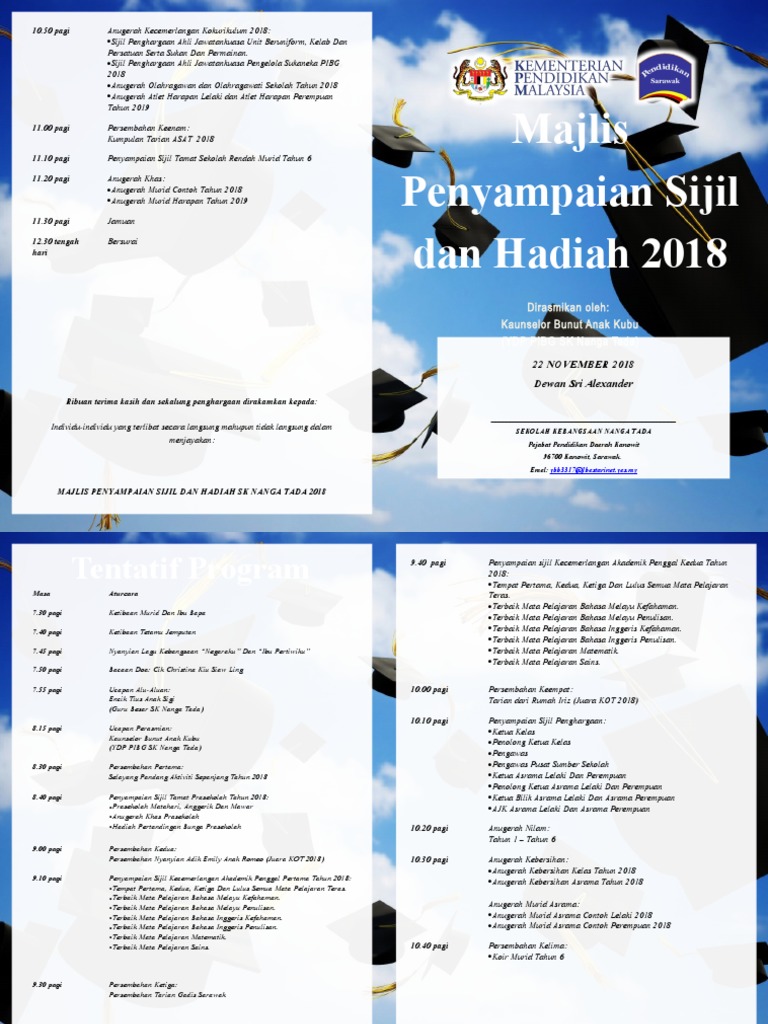 BUKU PROGRAM VIP HARI ANUGERAH CEMERLANG 2018 | PDF
