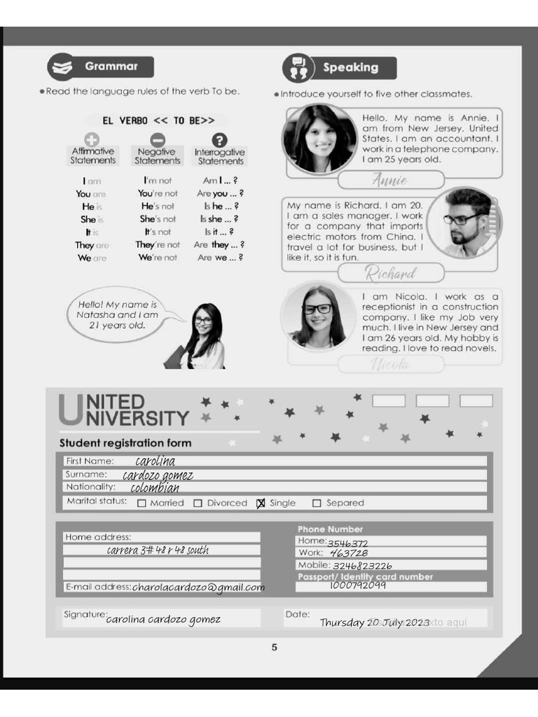 Actividad 1 Pag 5 Carolina Cardozo G | PDF