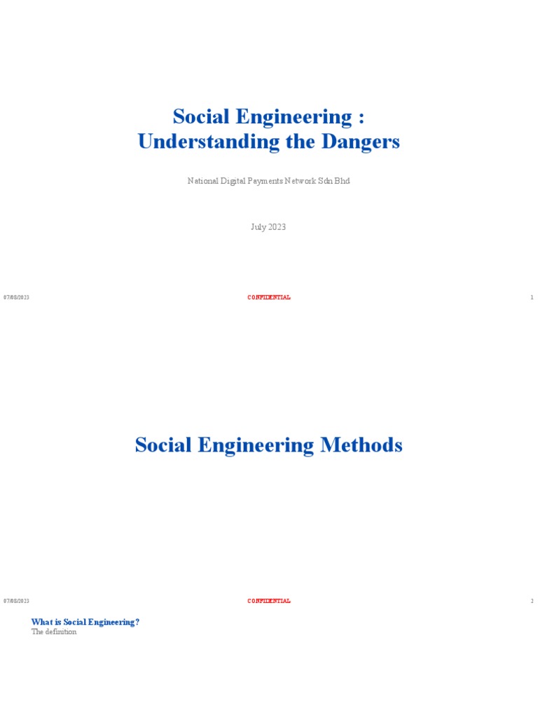 Social Engineering: Risks & Tactics Explained | PDF | Computers