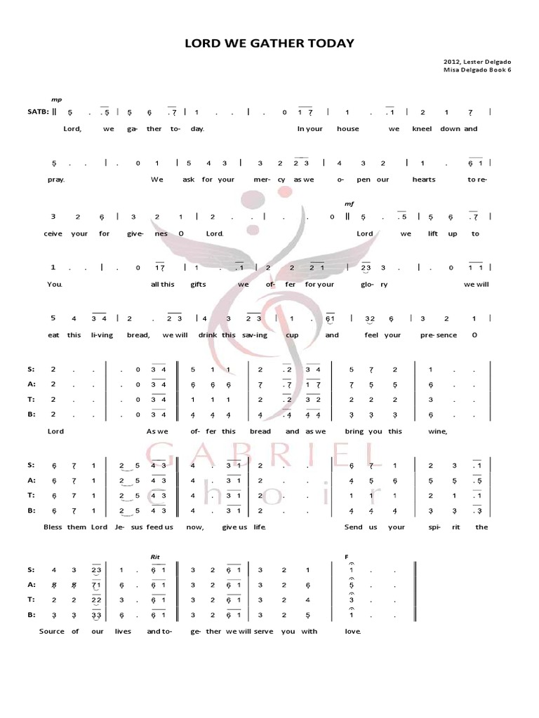 Lord We Gather Today | PDF