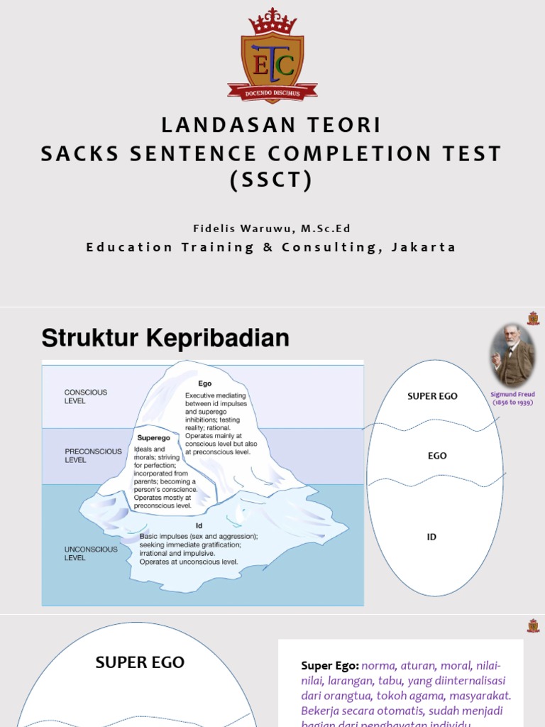 Landasan Teori Pedoman Interpretasi SSCT | PDF