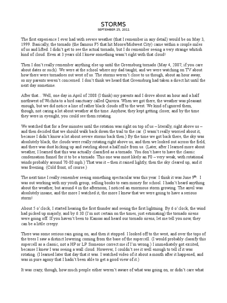 Storms | PDF | Tornadoes | Basic Meteorological Concepts And Phenomena