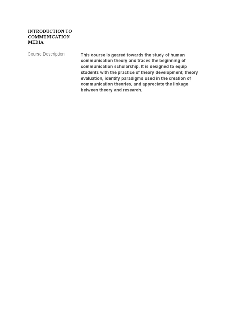 Introduction to Communication Media | PDF
