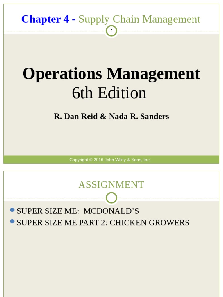 ch04 Supply Chain Management | PDF | Supply Chain Management | Supply Chain