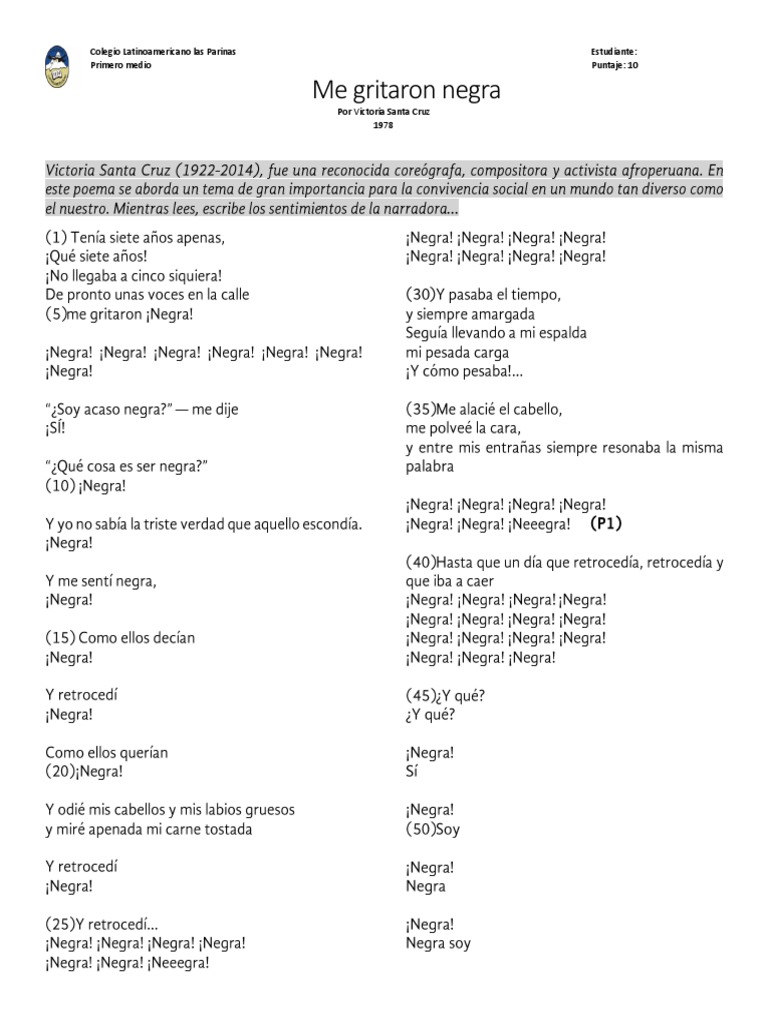 Me Gritaron Negra | PDF