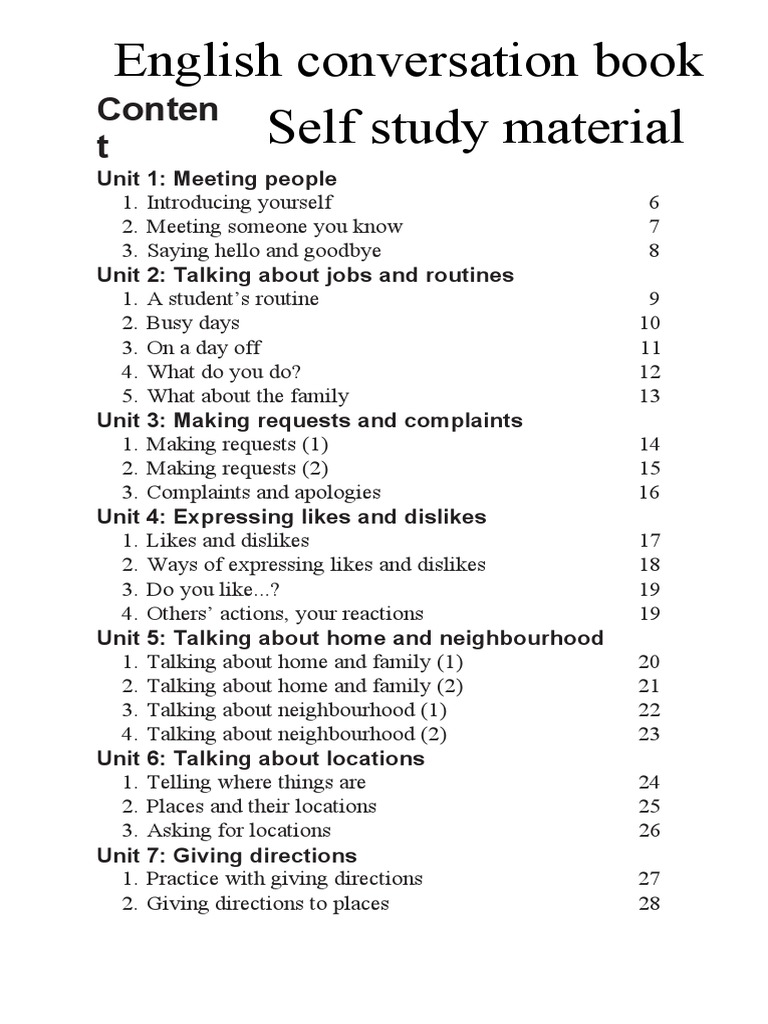 Conversation Book | PDF | Workweek And Weekend
