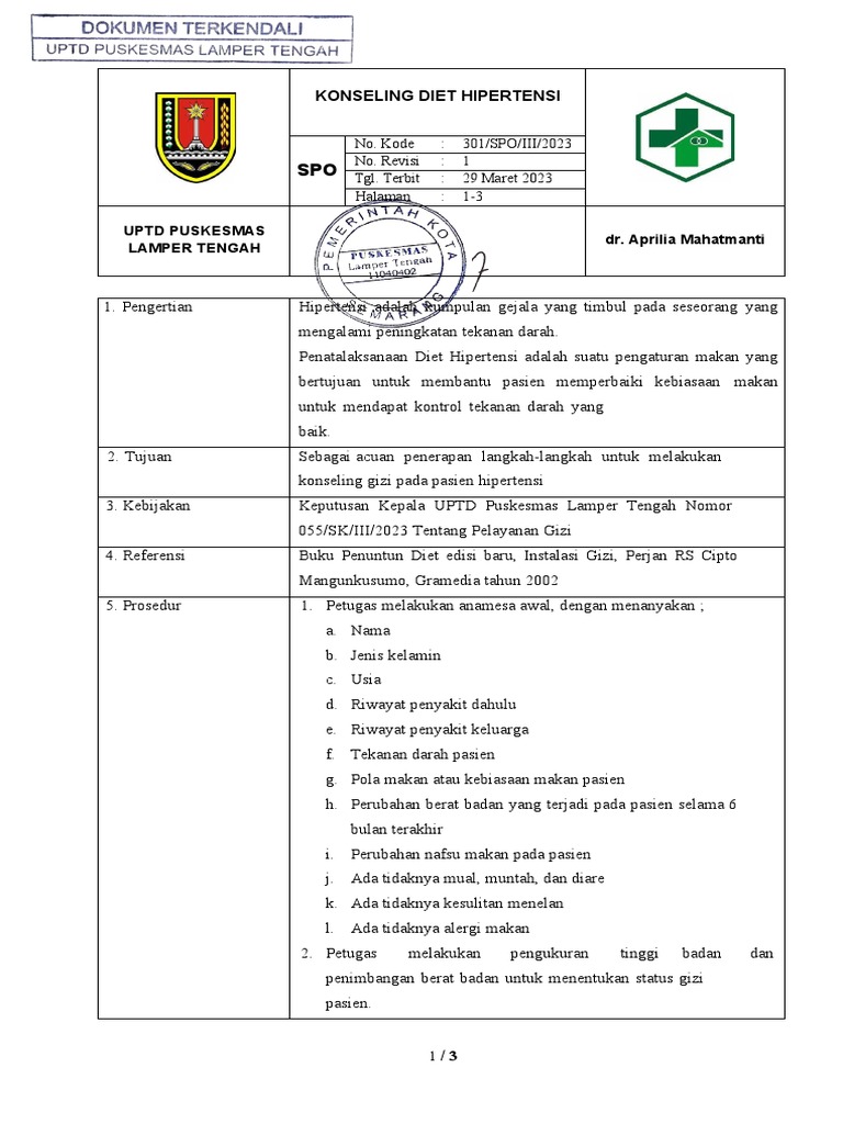 Spo Konseling Diet Hipertensi | PDF | Pengembangan Diri | Sains & Matematika