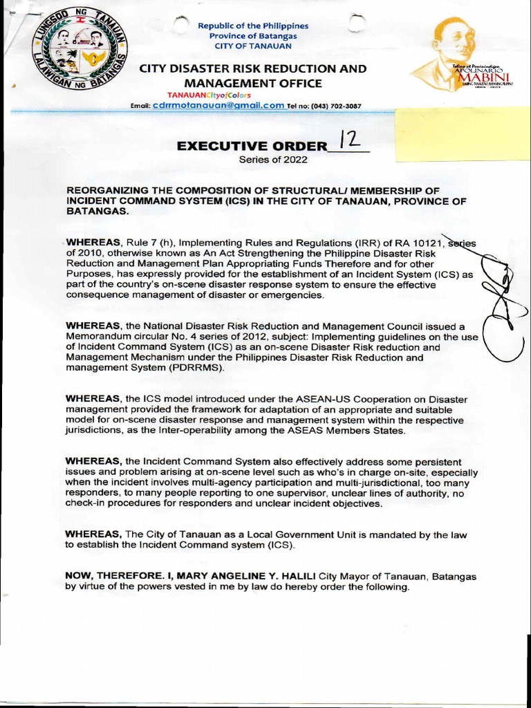 EO No. 12 s2022 | PDF