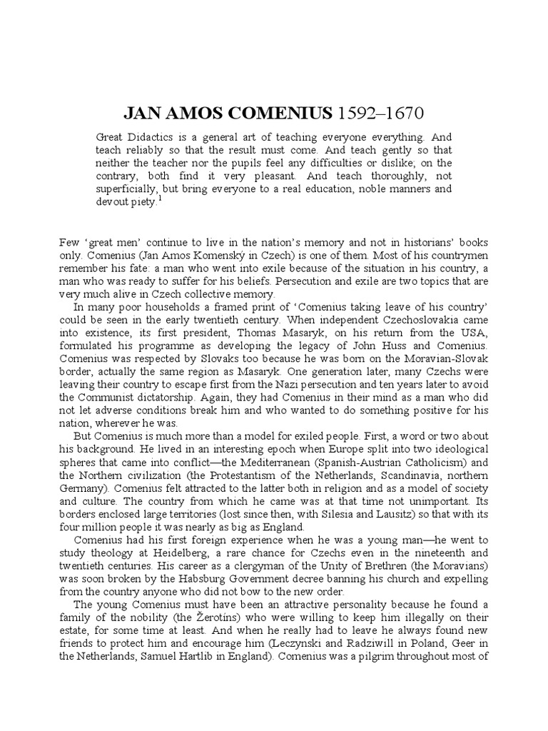 Jan Comenius | PDF
