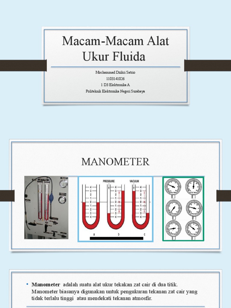 Macam-Macam Alat Ukur Fluida | PDF