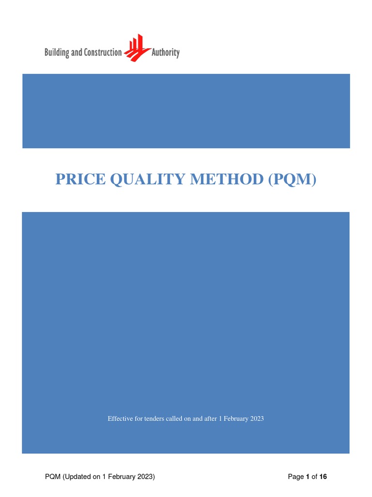 PQM Framework (For Public) | PDF | General Contractor | Summation
