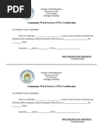 Certificate of Attestation (DSWD Template) | PDF