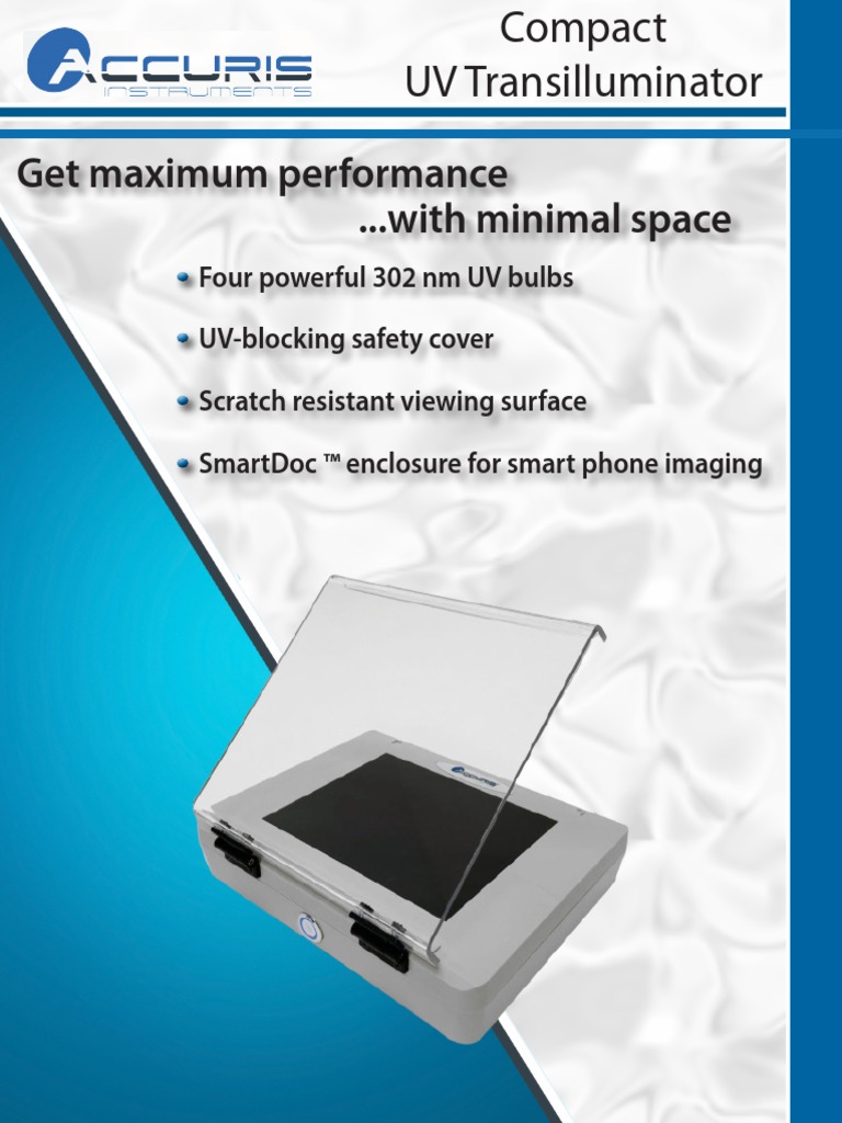 ACCURIS 3 Page UV Transilluminator | PDF | Ultraviolet | Optics
