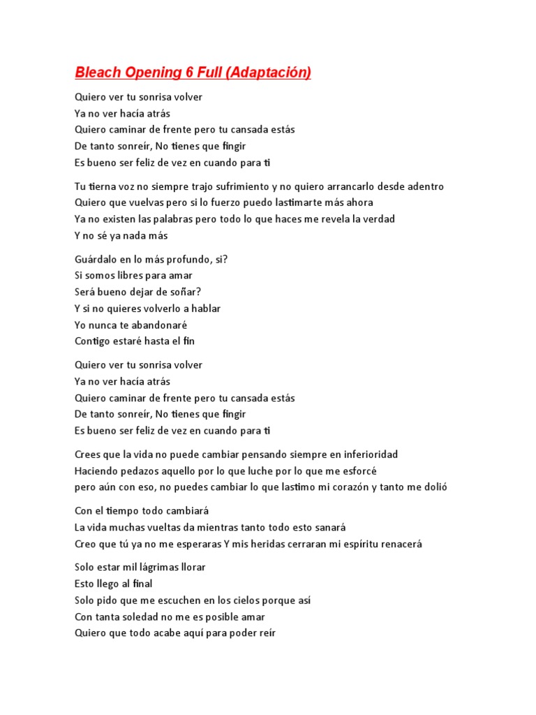 Bleach Opening 6 Full | PDF