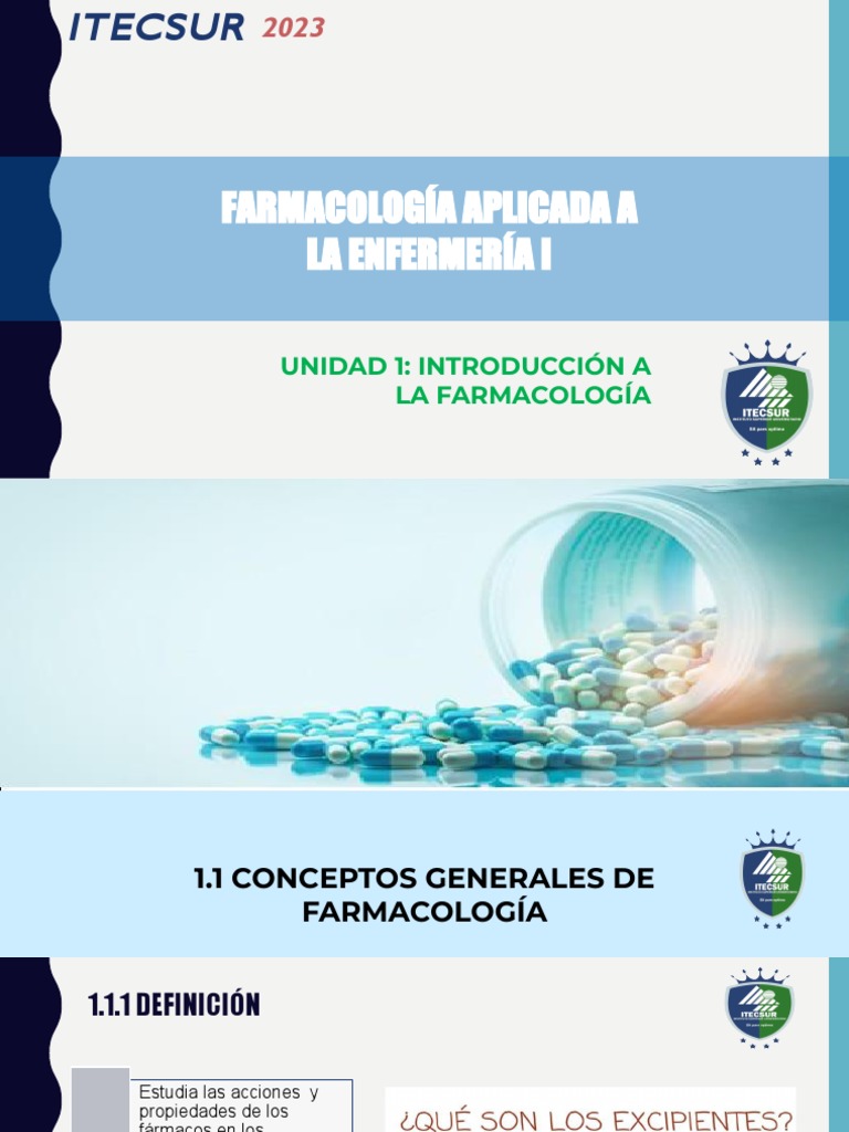 Unidad 1. Introducción A La Farmacología | PDF